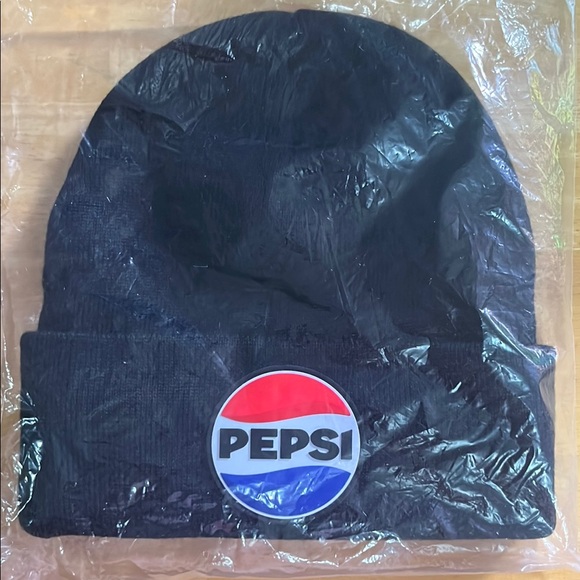 Pepsi | Accessories | Pepsi Black Knit Hat With Iconic Logo | Poshmark